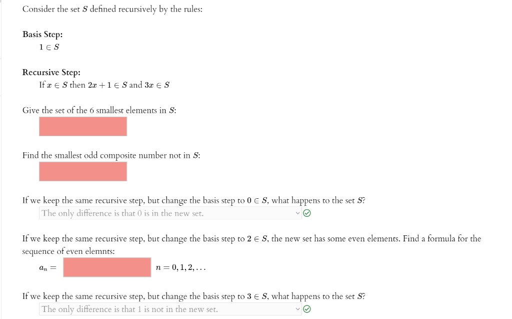 Solved Consider the set S defined recursively by the rules: | Chegg.com