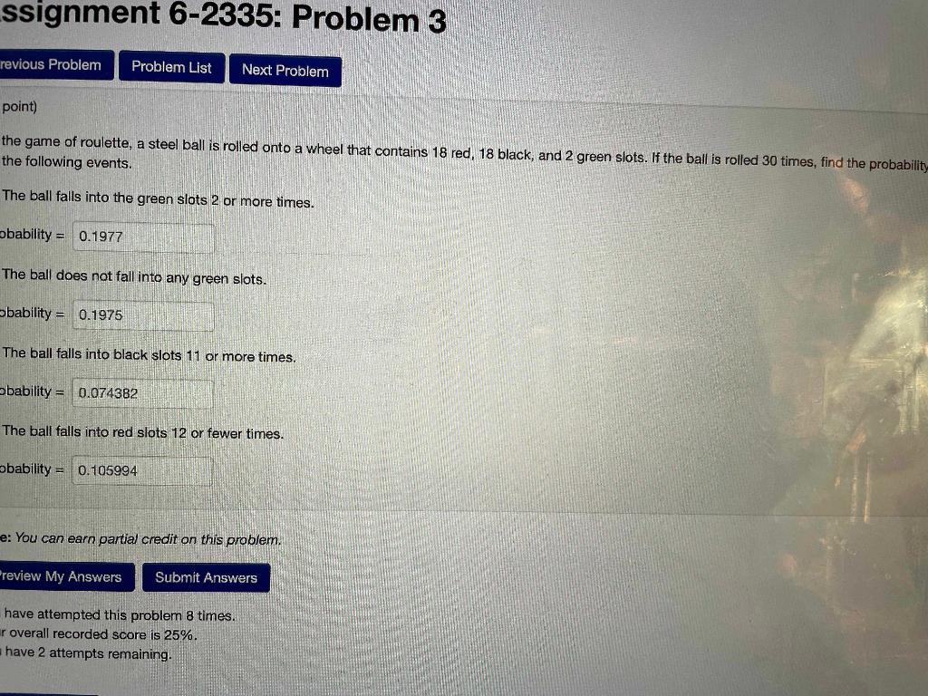 Solved ssignment 6-2335: Problem 3 revious Problem Problem | Chegg.com