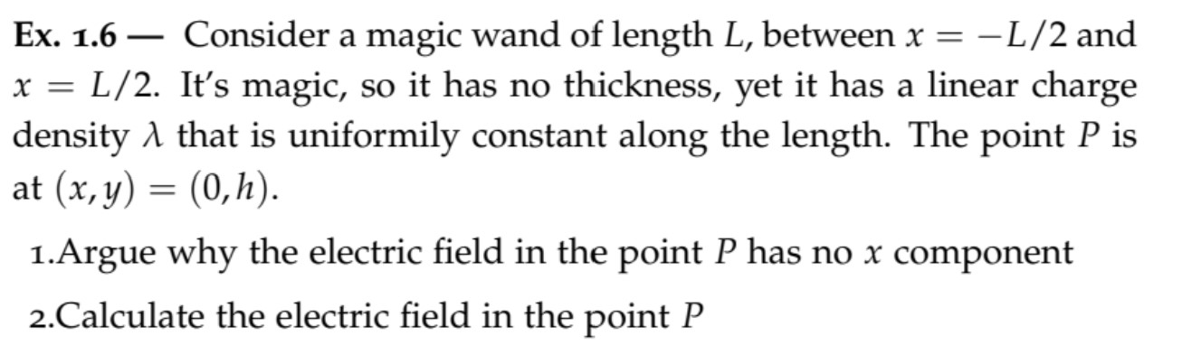 Solved Ex. 1.6 - Consider a magic wand of length L, between | Chegg.com