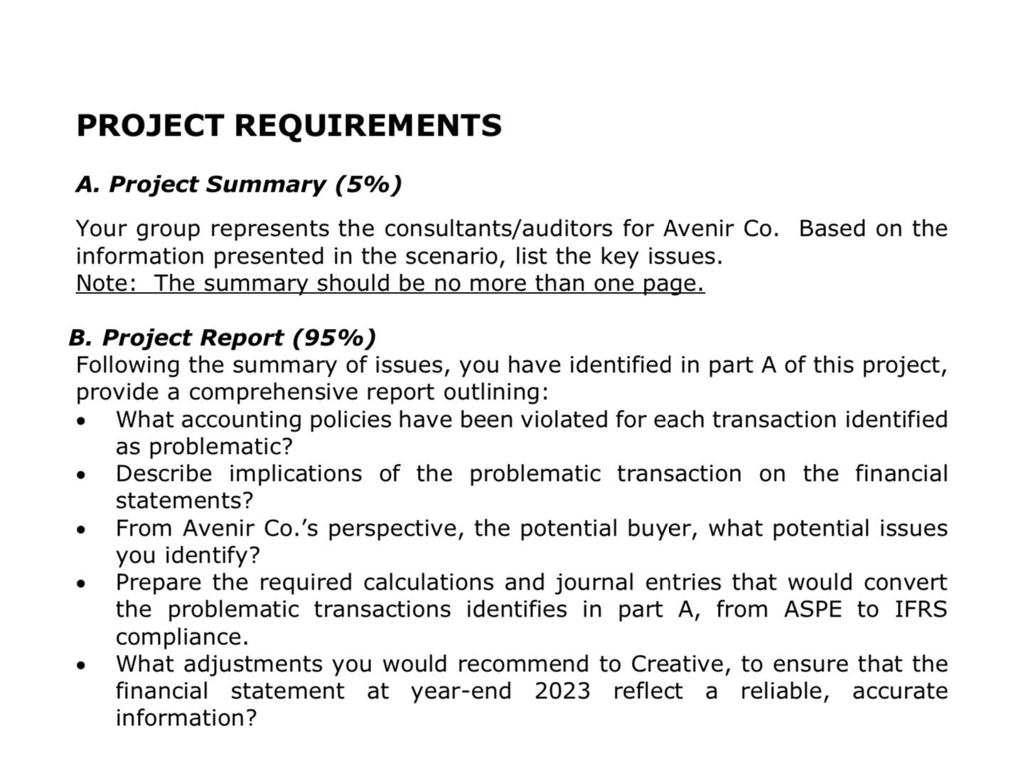 Solved Group Project - Case Analysis Creative Systems Co. | Chegg.com