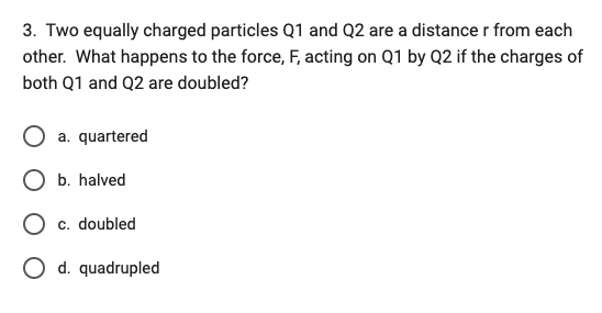 Solved Two equally charged particles Q1 ﻿and Q2 ﻿are a | Chegg.com