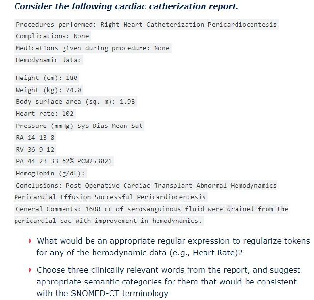 Solved Consider the following cardiac catherization report. | Chegg.com