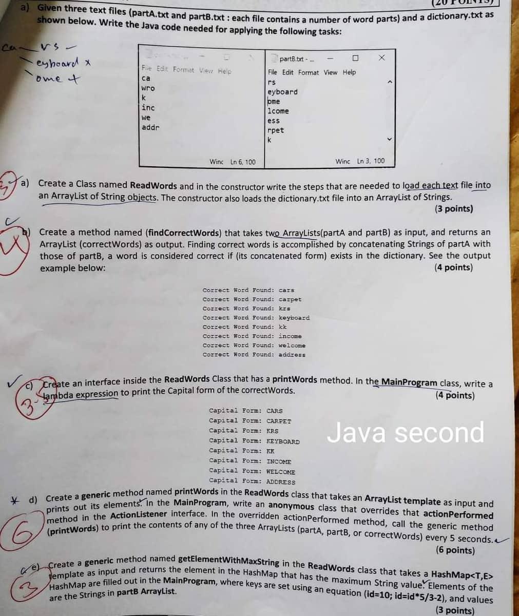 Solved write a full java code on what each branch wants you | Chegg.com