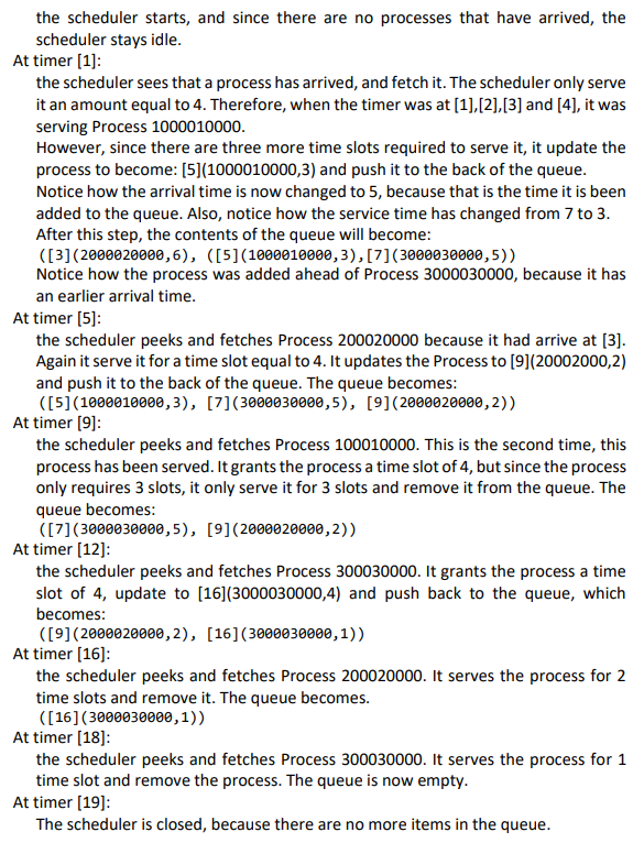 Scheduling Algorithm. Can you help with this C | Chegg.com
