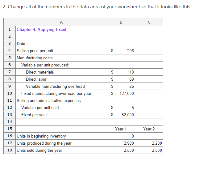 Solved If your formulas are correct, you should get the | Chegg.com Solved If your formulas are correct, you should get the | Chegg.com