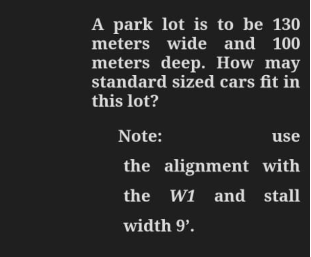 Solved A park lot is to be 130 meters wide and 100 meters | Chegg.com