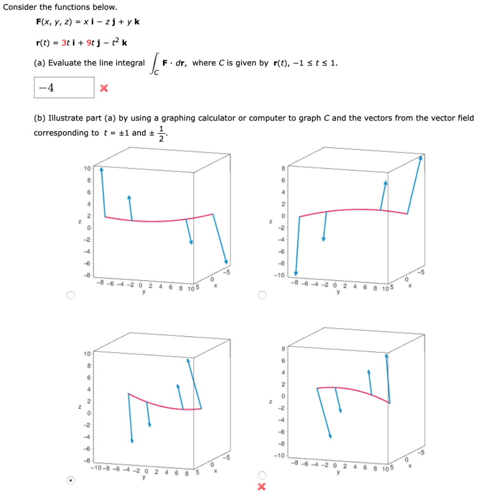 Solved Consider the functions below. F(x, y, z) = xi - zj + | Chegg.com