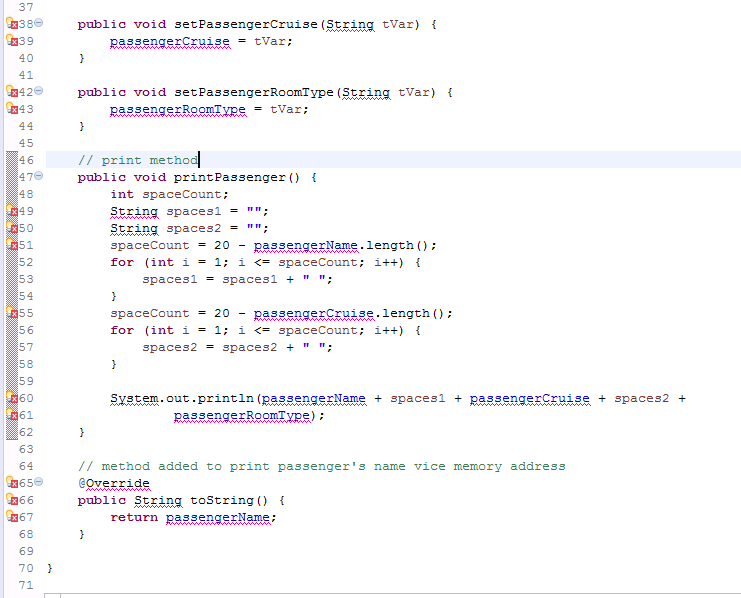This is a Java Project. The Luxury Ocean Cruise | Chegg.com