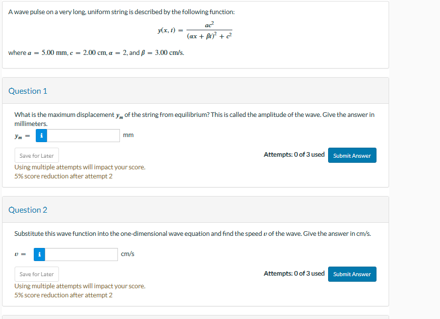 Solved A wave pulse on a very long, uniform string is | Chegg.com