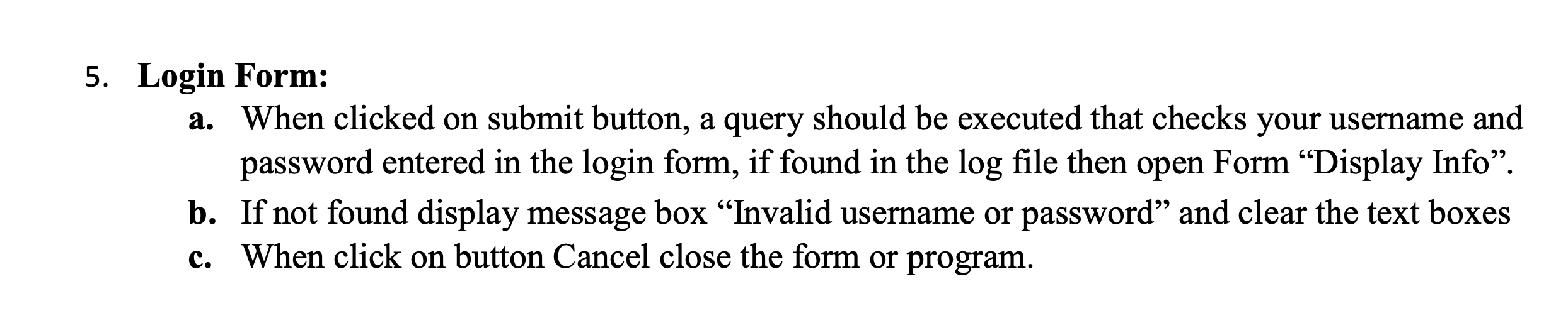 Solved Structure loginvar Dim user As String Dim password As | Chegg.com