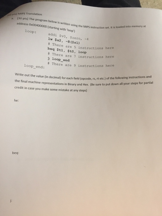 Solved The program below is using the MIPS instructions set. | Chegg.com
