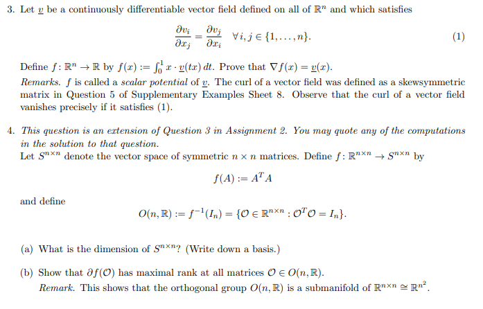 Solved 3. Let y be a continuously differentiable vector | Chegg.com