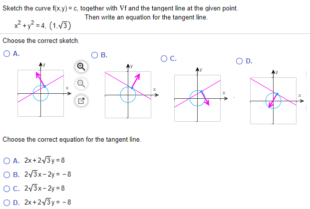 Solved Sketch the curve f(x,y) = c, together with Vf and the | Chegg.com