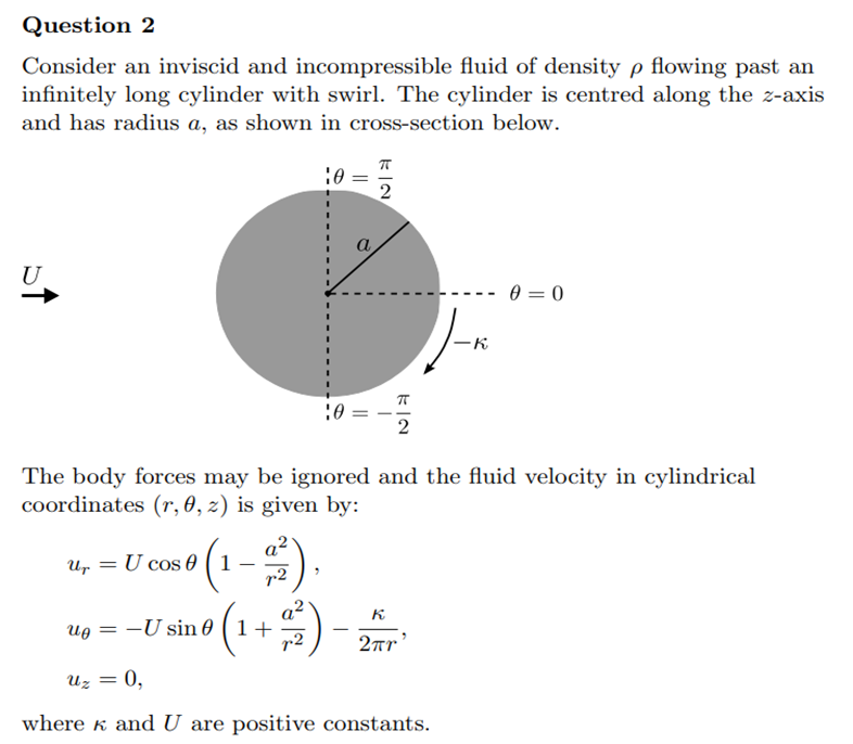 Solved Consider an inviscid and incompressible fluid of | Chegg.com