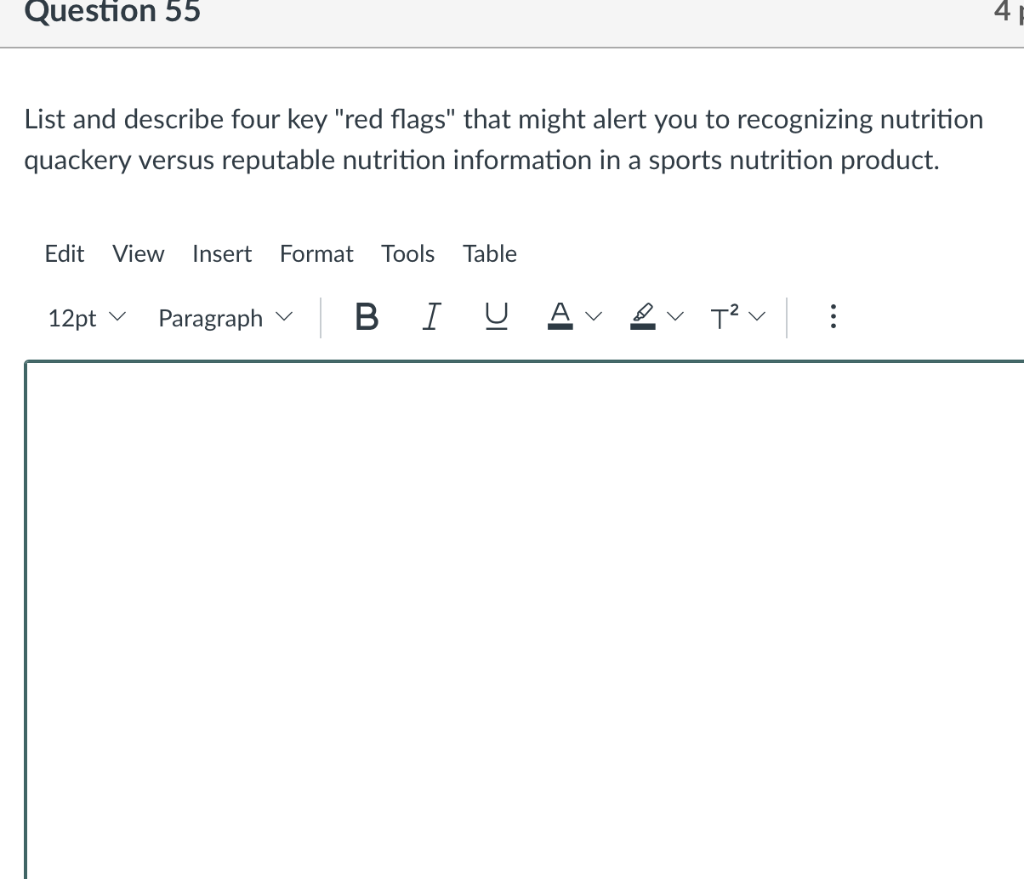 Solved List and describe four key "red flags" that might | Chegg.com
