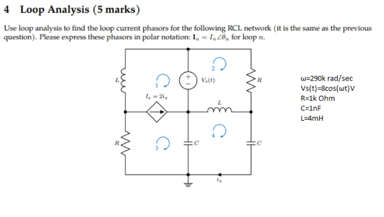 Solved Solve for the current in loop 1, 2, 3, 4 as shown on | Chegg.com