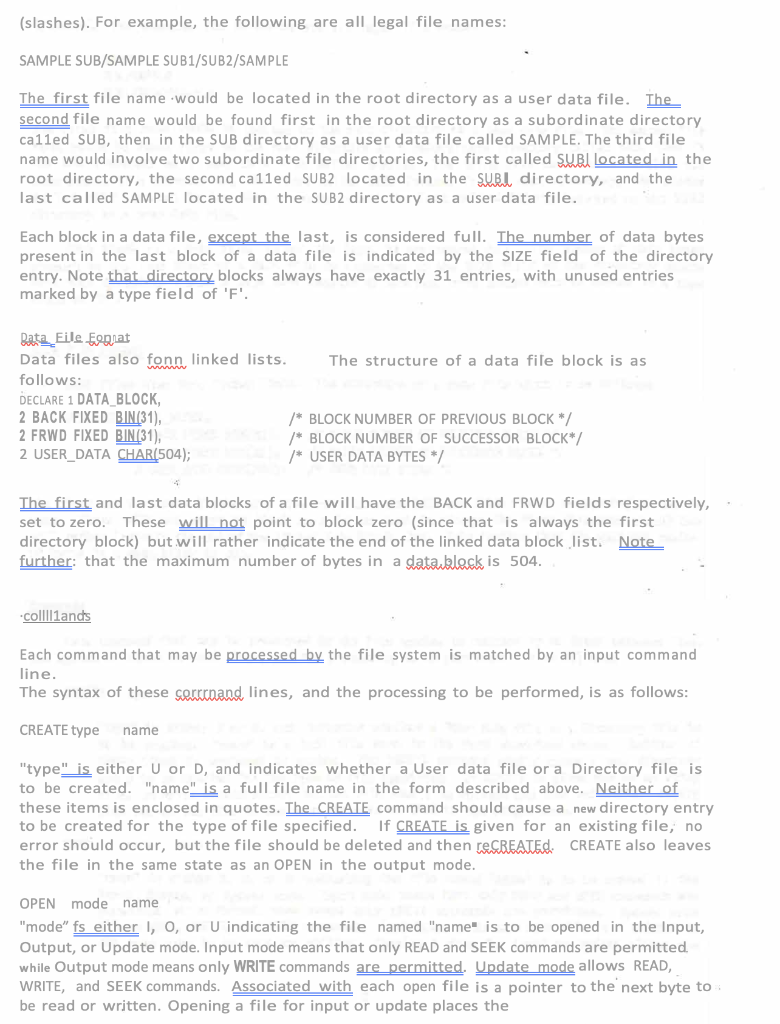 Solved File System Development Introduction In this | Chegg.com