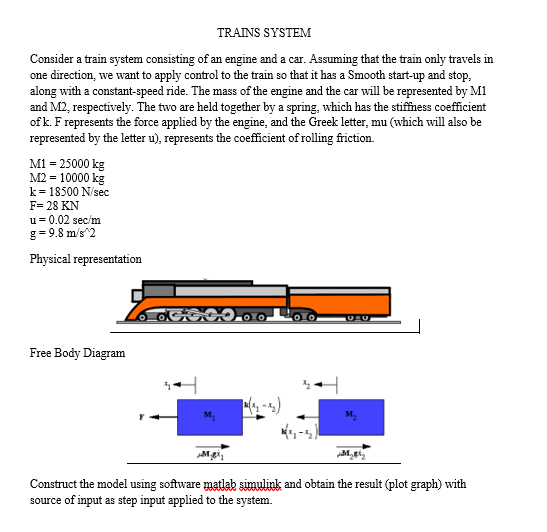 Solved TRAINS SYSTEM Consider a train system consisting of | Chegg.com