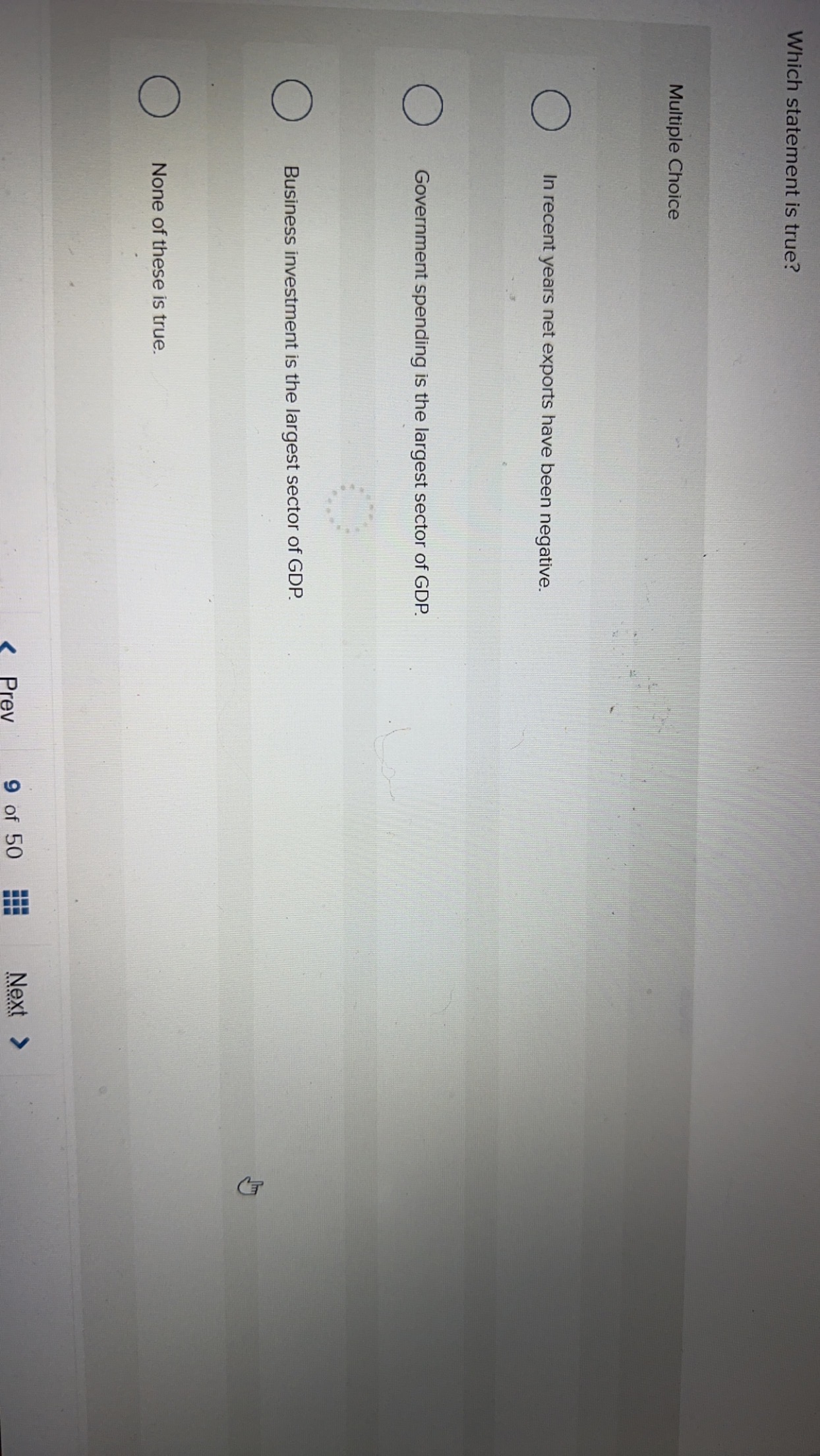 Solved Which statement is true? Multiple Choice In recent | Chegg.com