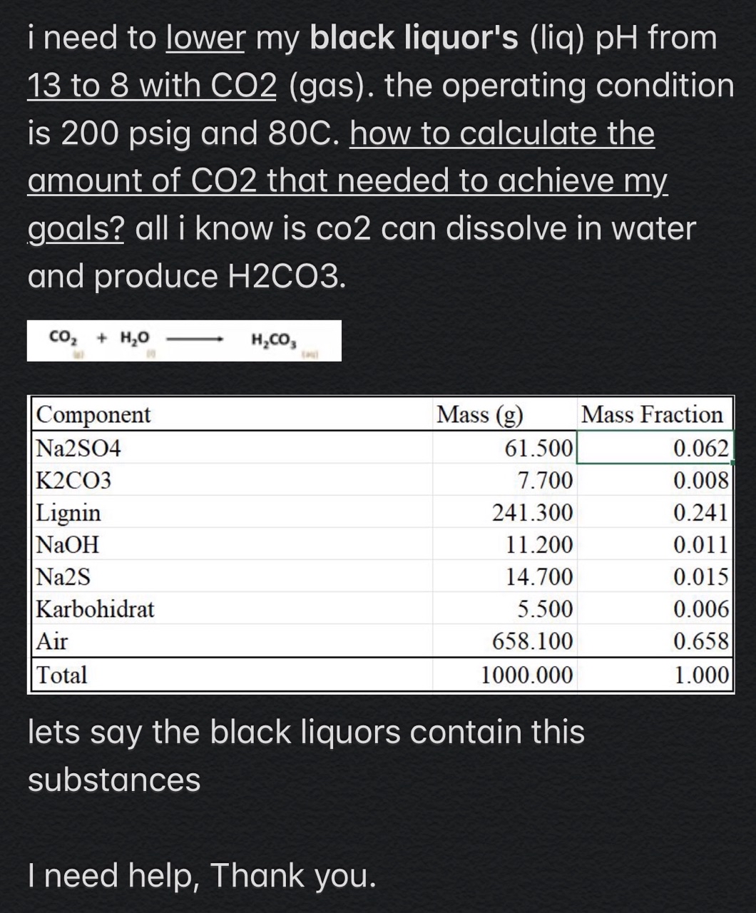 Solved i need to lower my black liquor's (liq) pH from 13 to | Chegg.com