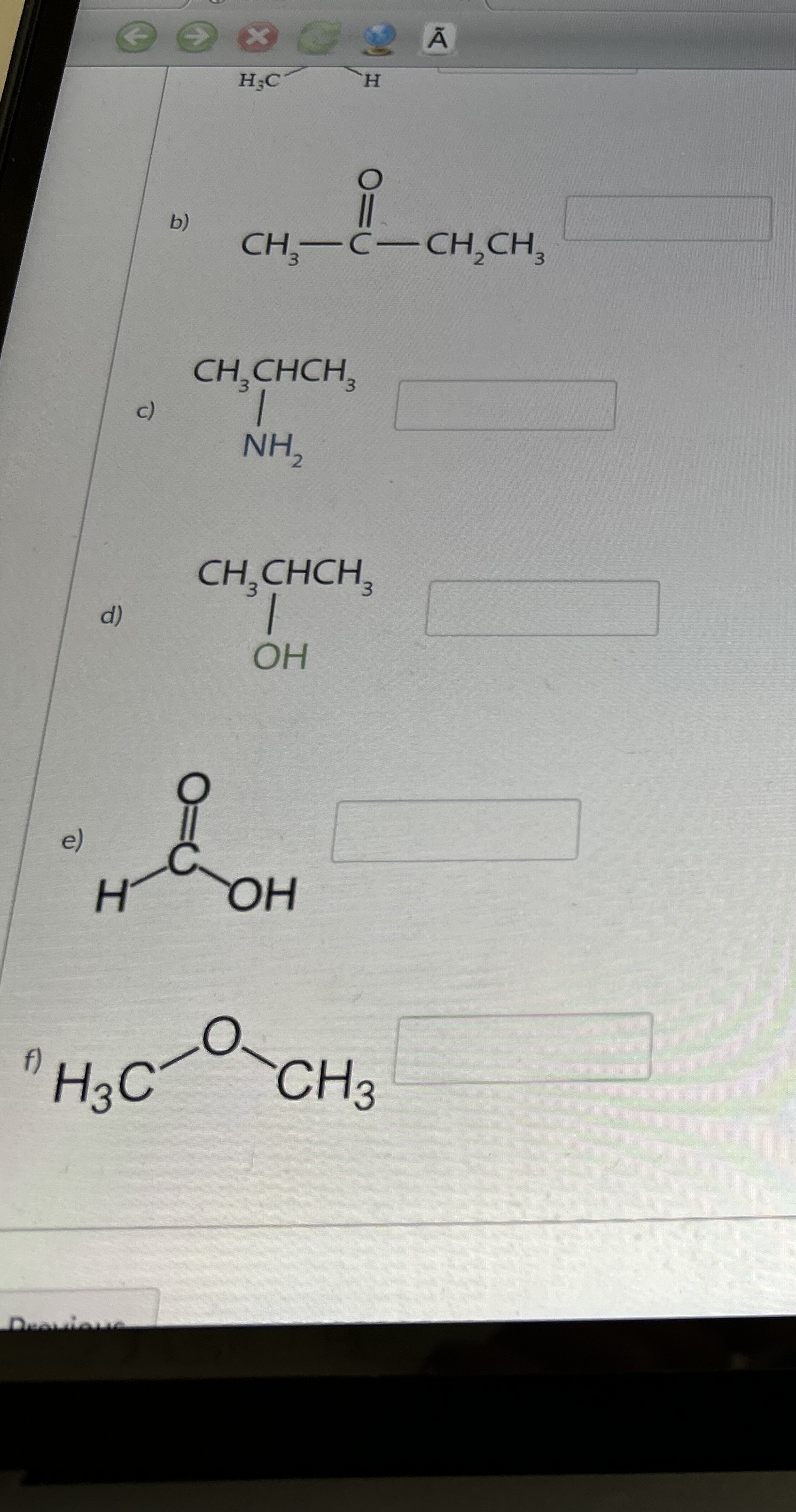 Solved Label the following as alcohol, amine, aldehyde, | Chegg.com