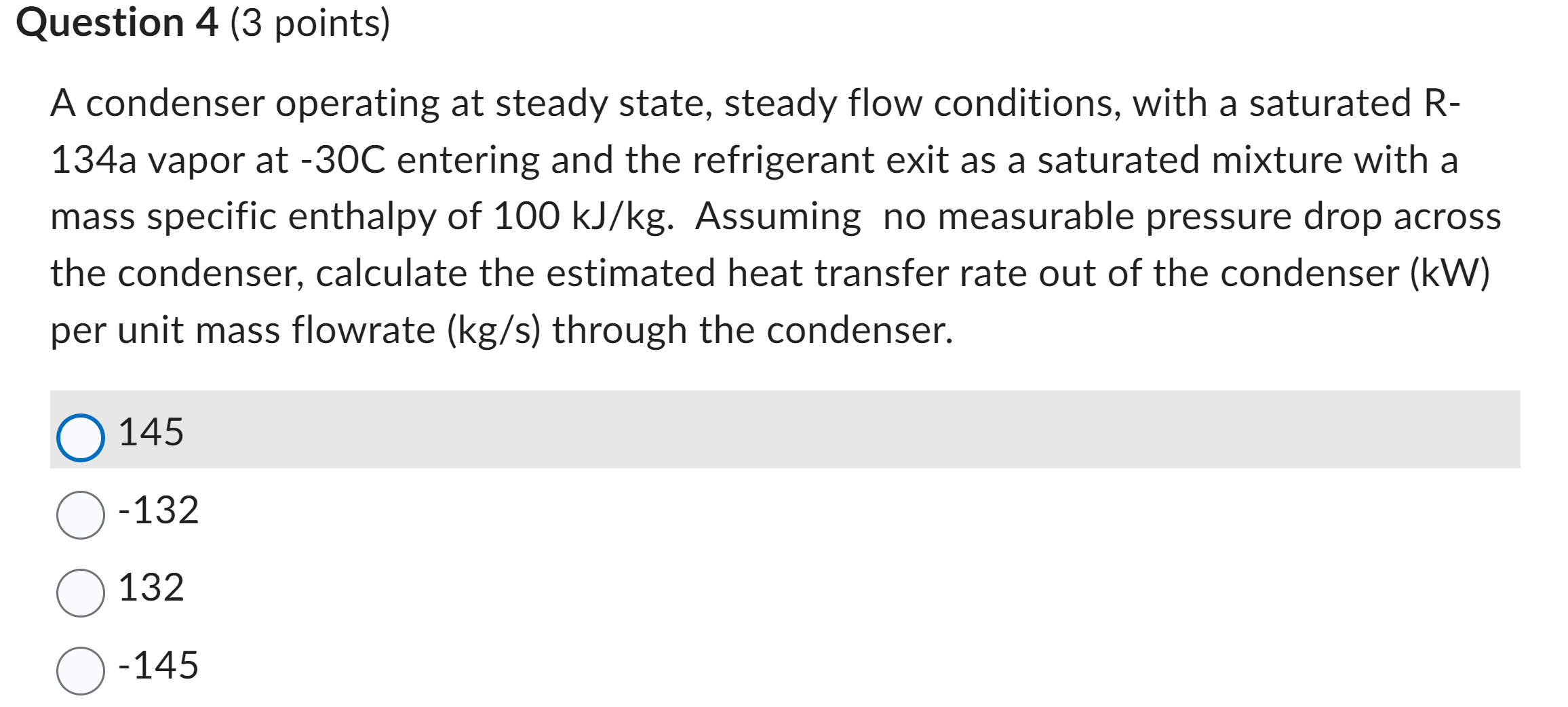 Solved A condenser operating at steady state, steady flow | Chegg.com
