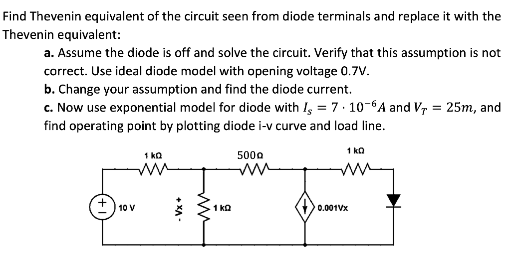 Solved Find Thevenin equivalent of the circuit seen from | Chegg.com