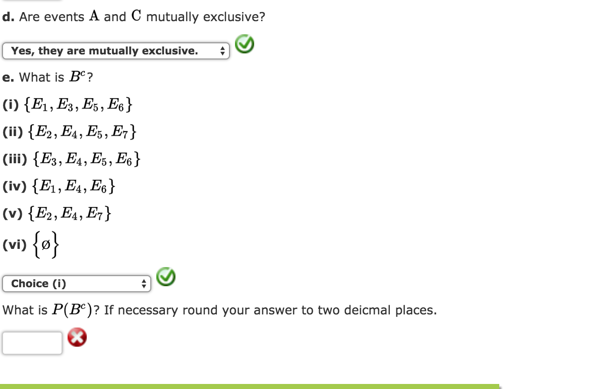 Solved Suppose that we have a sample space S = {E1, E2, E3, | Chegg.com