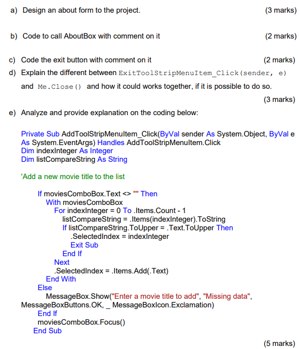 Solved 3. The GUI below will maintain a list of movie titles | Chegg.com