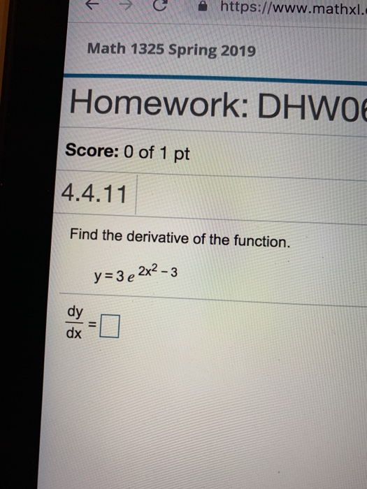 Solved Math 1325 Spring 2019 Homework: DHW06 Score: 0 of 1 | Chegg.com