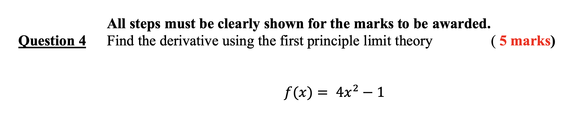 Solved All steps must be clearly shown for the marks to be | Chegg.com