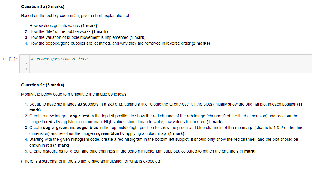 Question 2a (5 marks) Starting with the code below, | Chegg.com