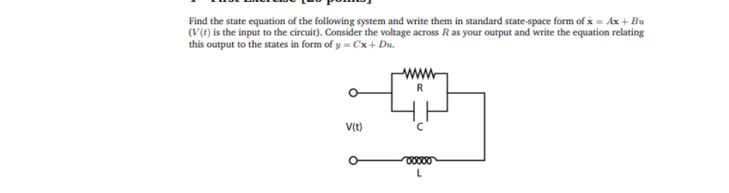 Solved show step by ﻿step; Find the state equation of ﻿the | Chegg.com