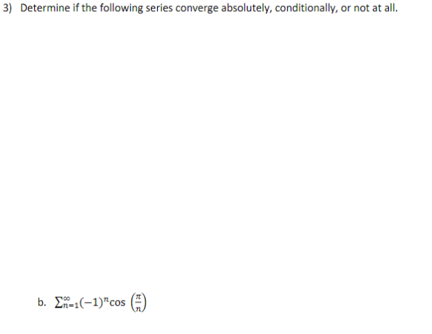 Solved Determine if the following series converge | Chegg.com
