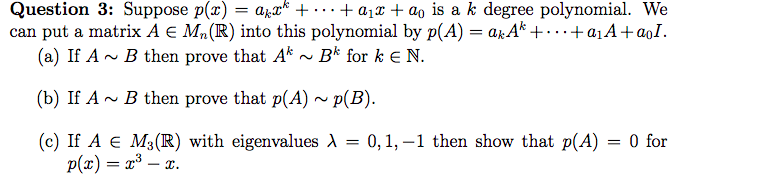 Solved Question 3: Suppose p(x) = a*** +...+212 + ao is a k | Chegg.com