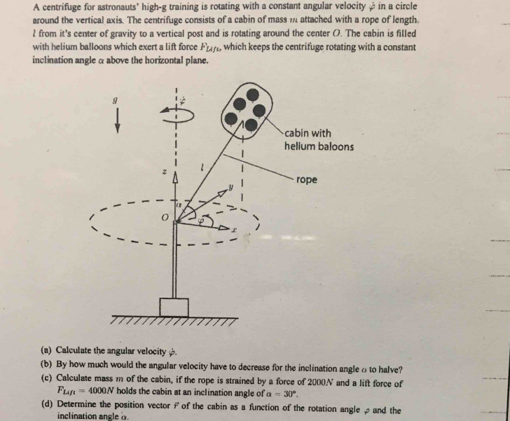 Solved A centrifuge for astronauts' high-g training is | Chegg.com