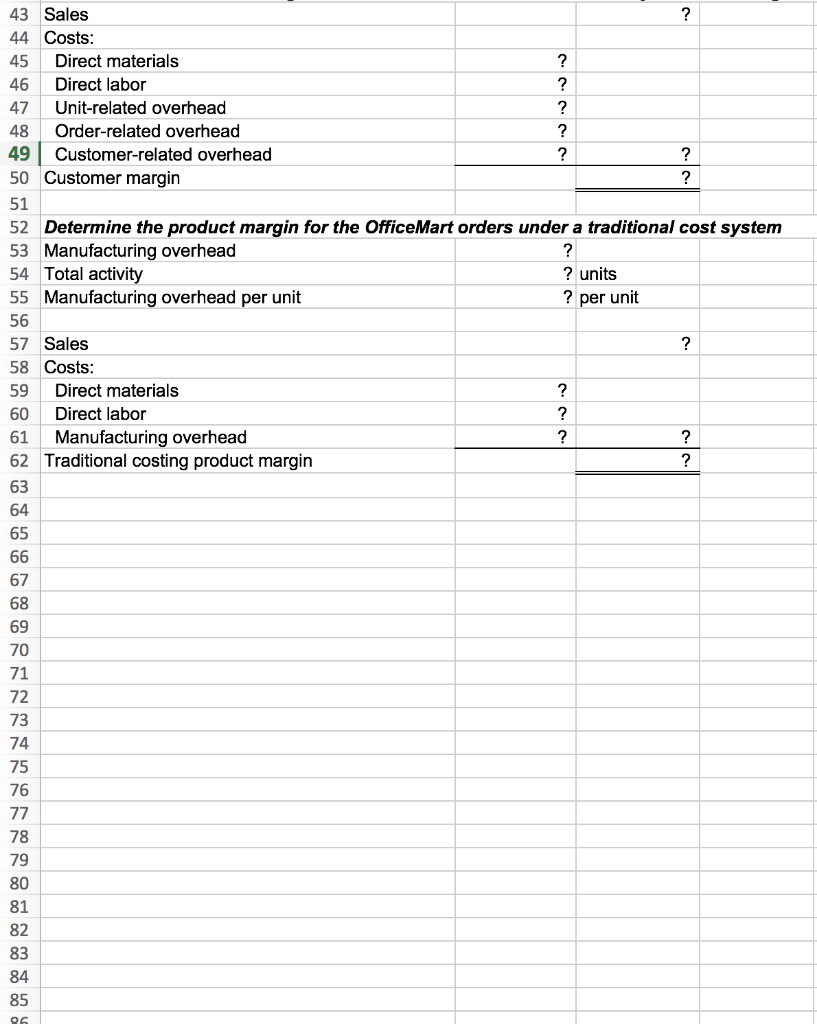 Solved ENTER THE ANSWERS AS EXCEL FORMULAS ENTER THE ANSWERS | Chegg.com