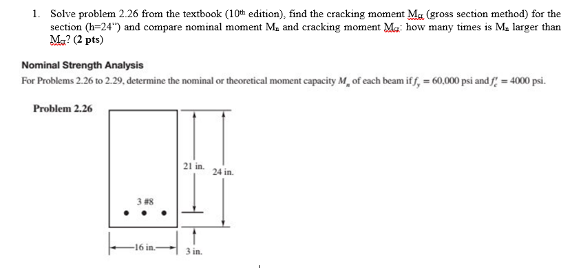 Solved 1. Solve problem 2.26 from the textbook ( 10th | Chegg.com