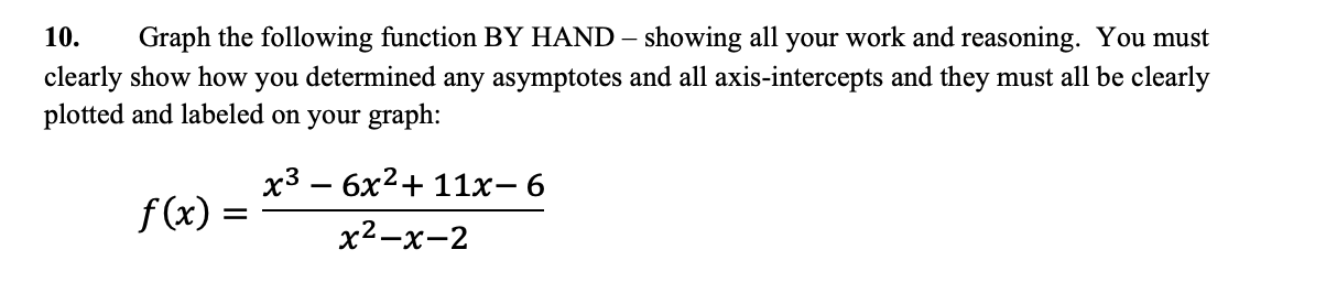 Solved 10. Graph the following function BY HAND – | Chegg.com