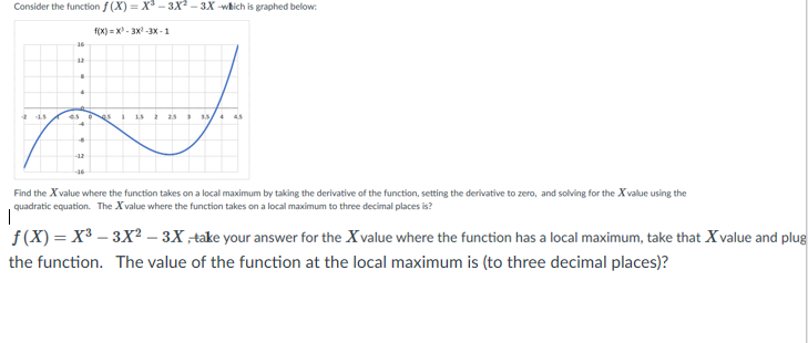 Solved Consider The Function F X X 3x2 3x Which Is