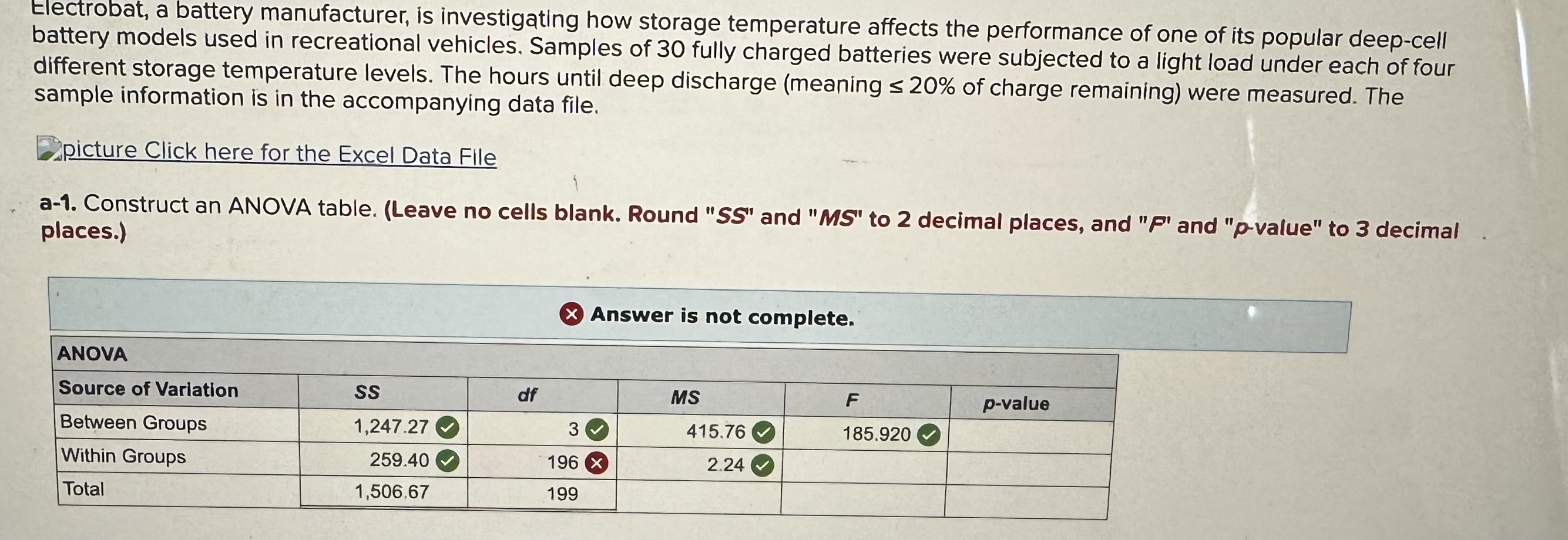 Solved Electrobat, a battery manufacturer, is investigating | Chegg.com