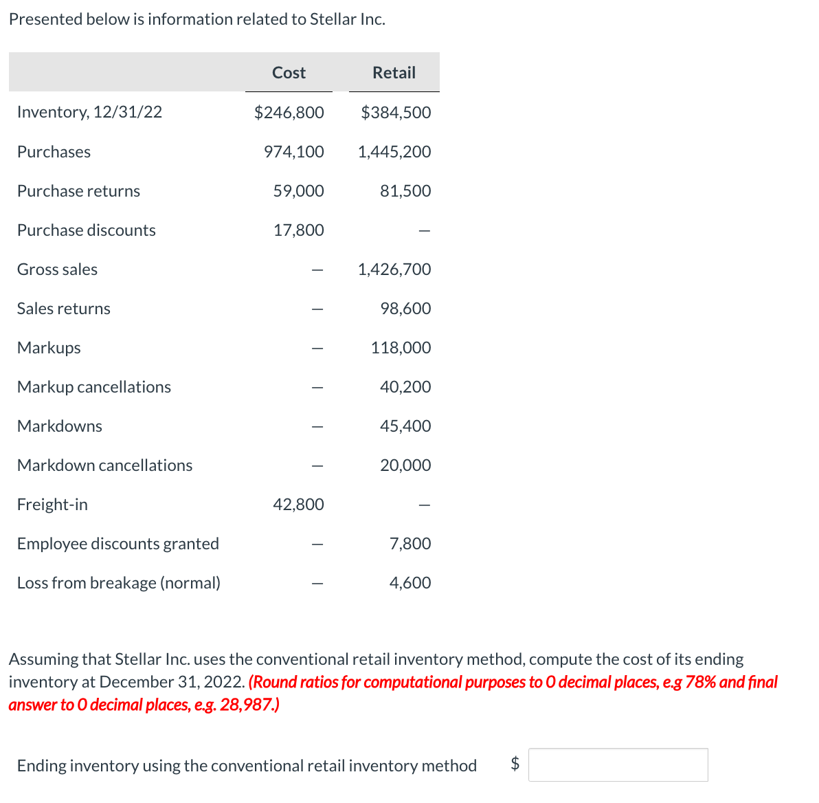 Solved Presented below is information related to Stellar | Chegg.com