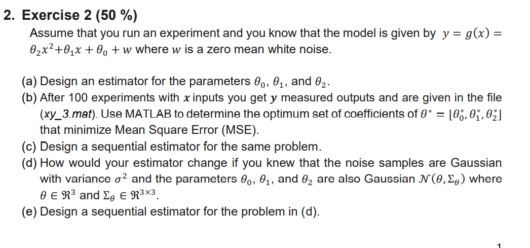 2. Exercise 2 (50\%) Assume that you run an | Chegg.com