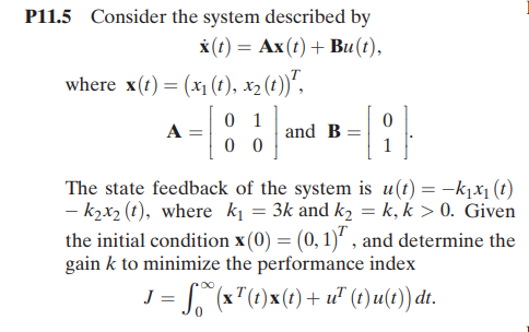 Solved P11.5 Consider the system described by | Chegg.com