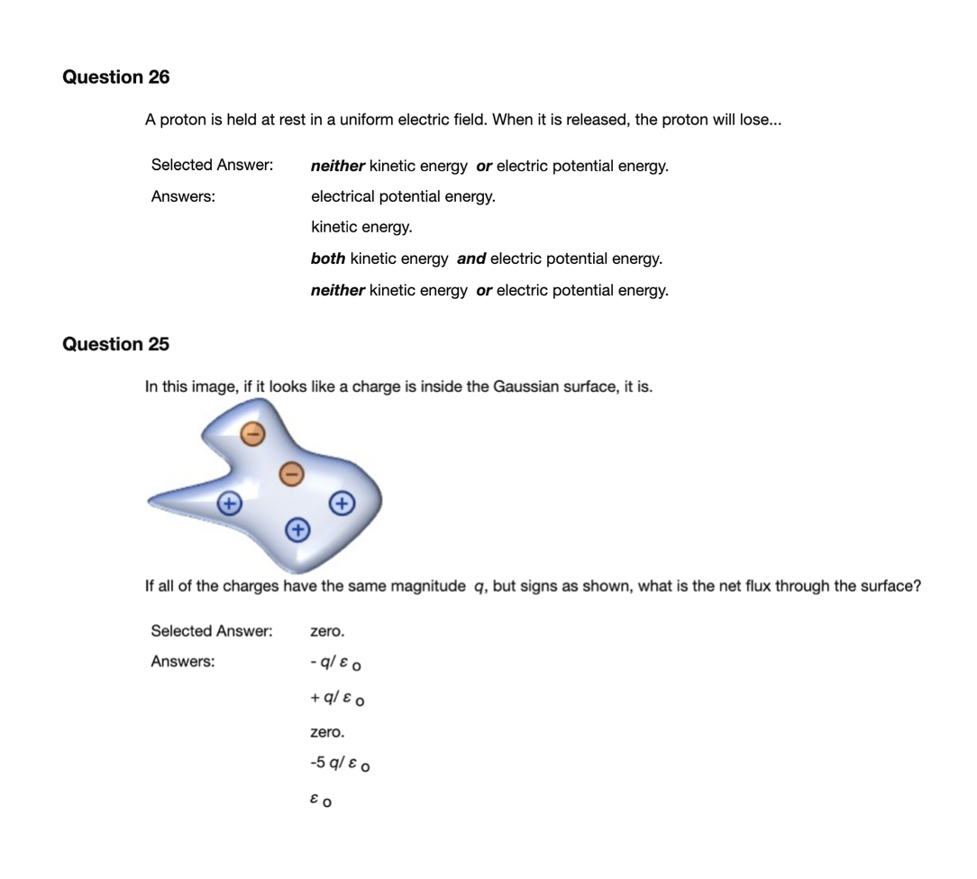 Solved Question 26 A proton is held at rest in a uniform | Chegg.com