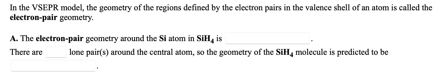 Solved In the VSEPR model, the geometry of the regions | Chegg.com