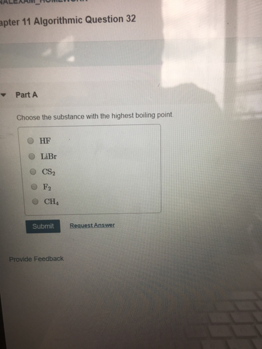 Solved apter 11 Algorithmic Question 32 Part A Choose the | Chegg.com
