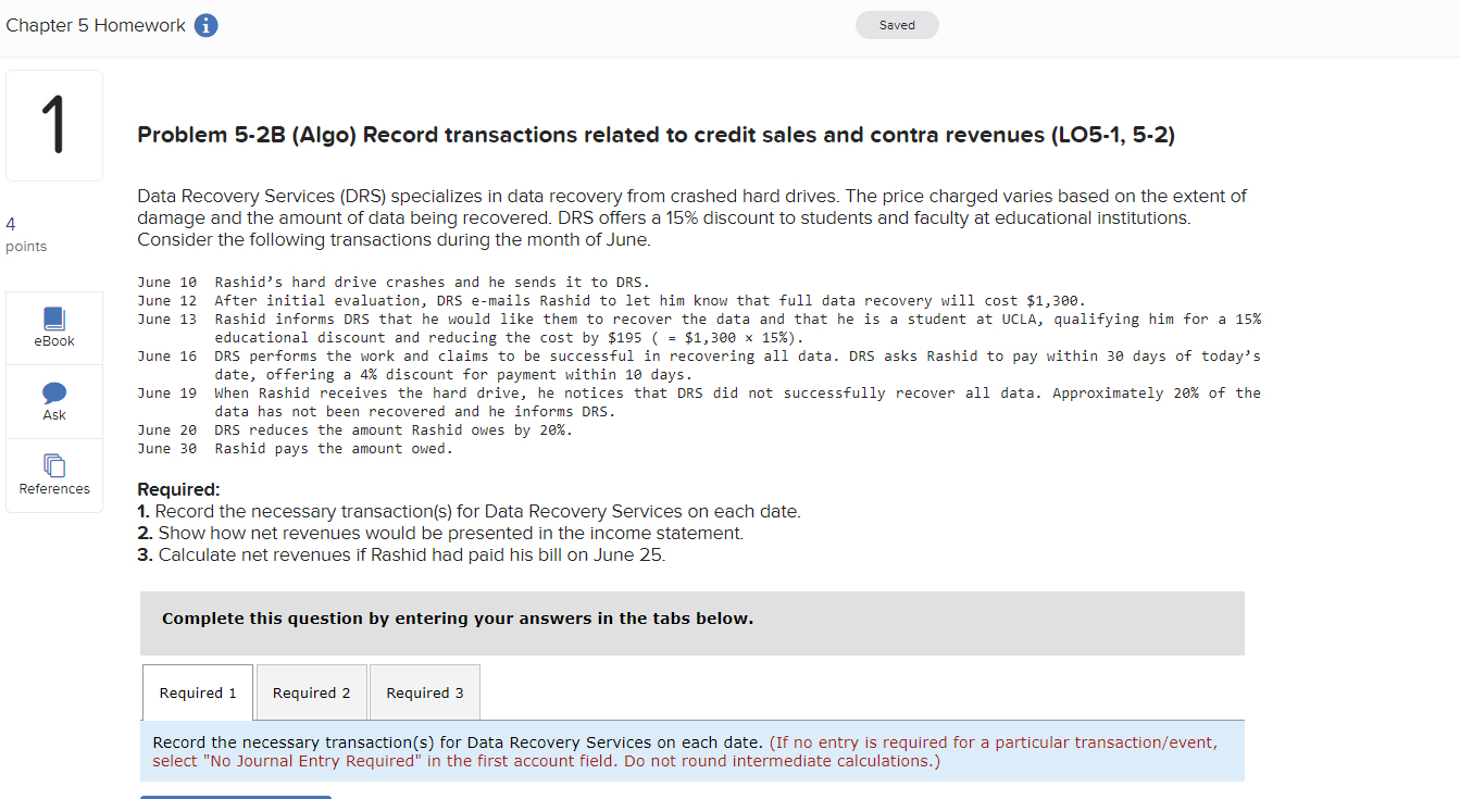 Solved journal entrys for DRC | Chegg.com
