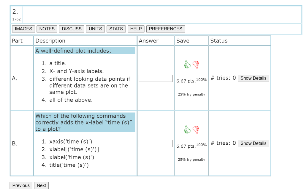 Solved Part Answer Save Status Description When should you | Chegg.com