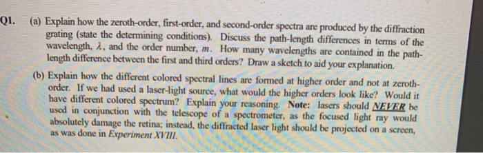 Solved Q1. (a) Explain how the zeroth-order, first-order, | Chegg.com